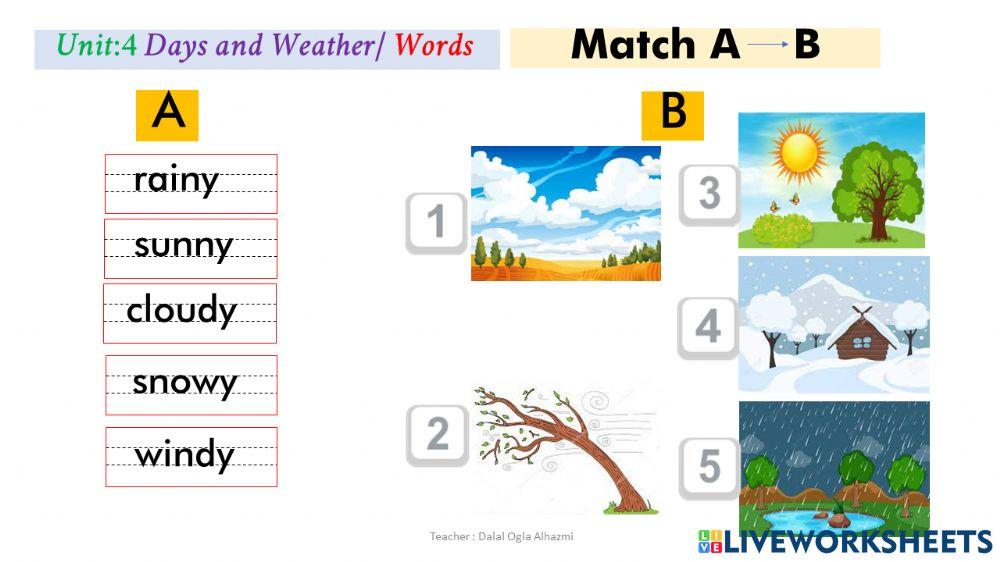 Weather online exercise for Grade 4-3 | Live Worksheets