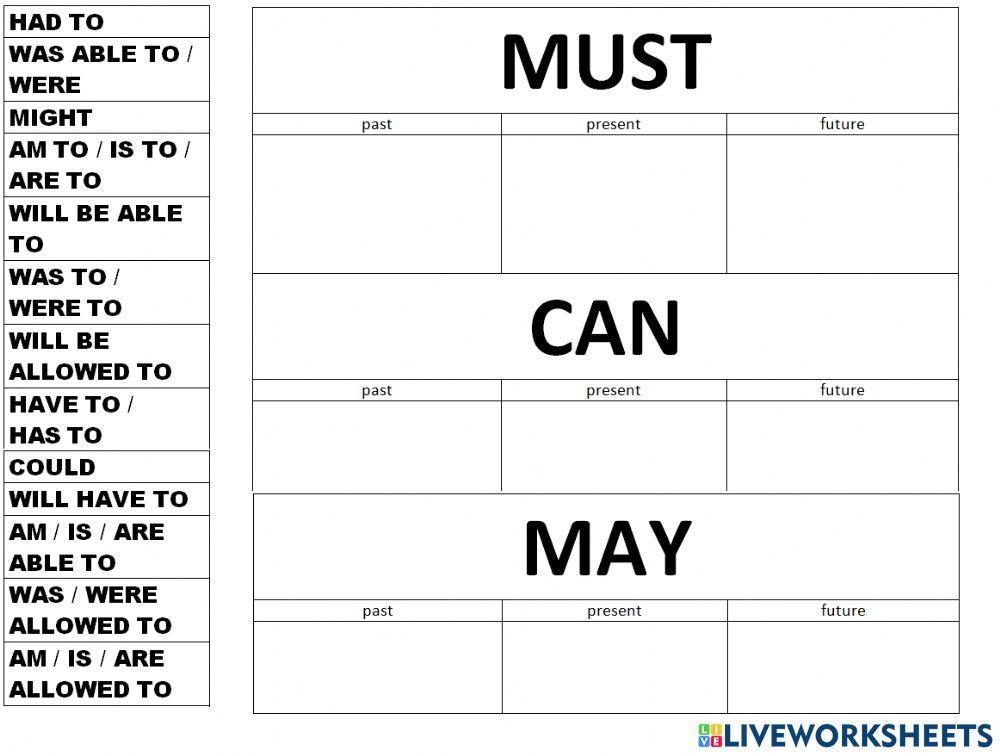 Modal Verbs in … | Free Interactive Worksheets | 2036712