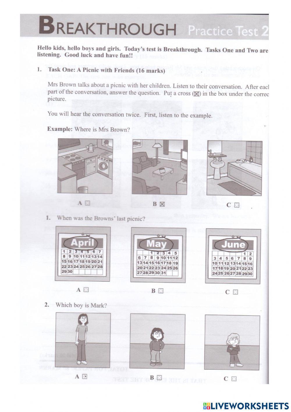 Breakthrough Practice Test 2 6873948 | Svetlana Puzyreva