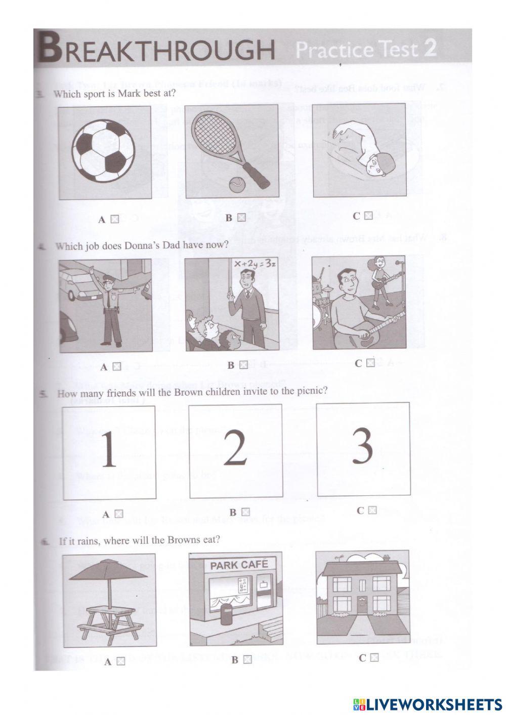 Breakthrough Practice Test 2 6873948 | Svetlana Puzyreva