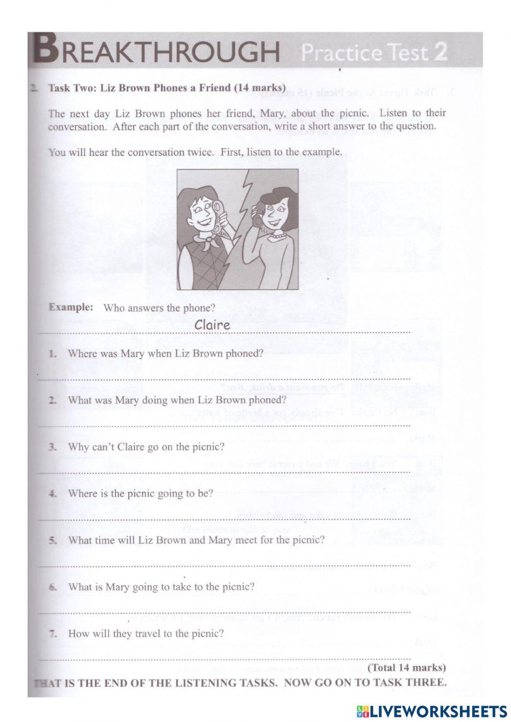 Breakthrough Practice Test 2 6873948 | Svetlana Puzyreva