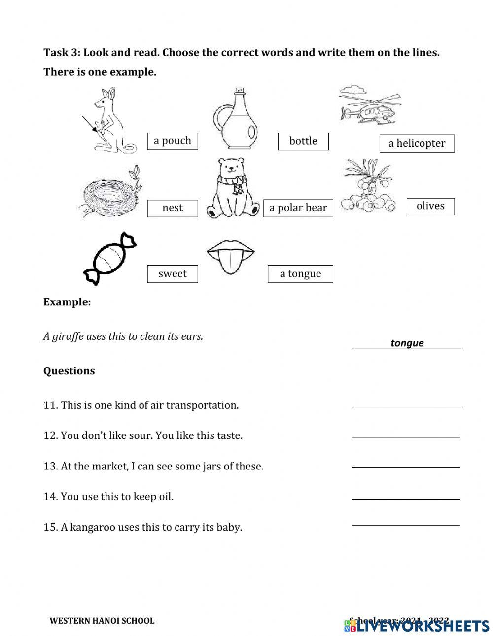 3C- End term test worksheet | Live Worksheets