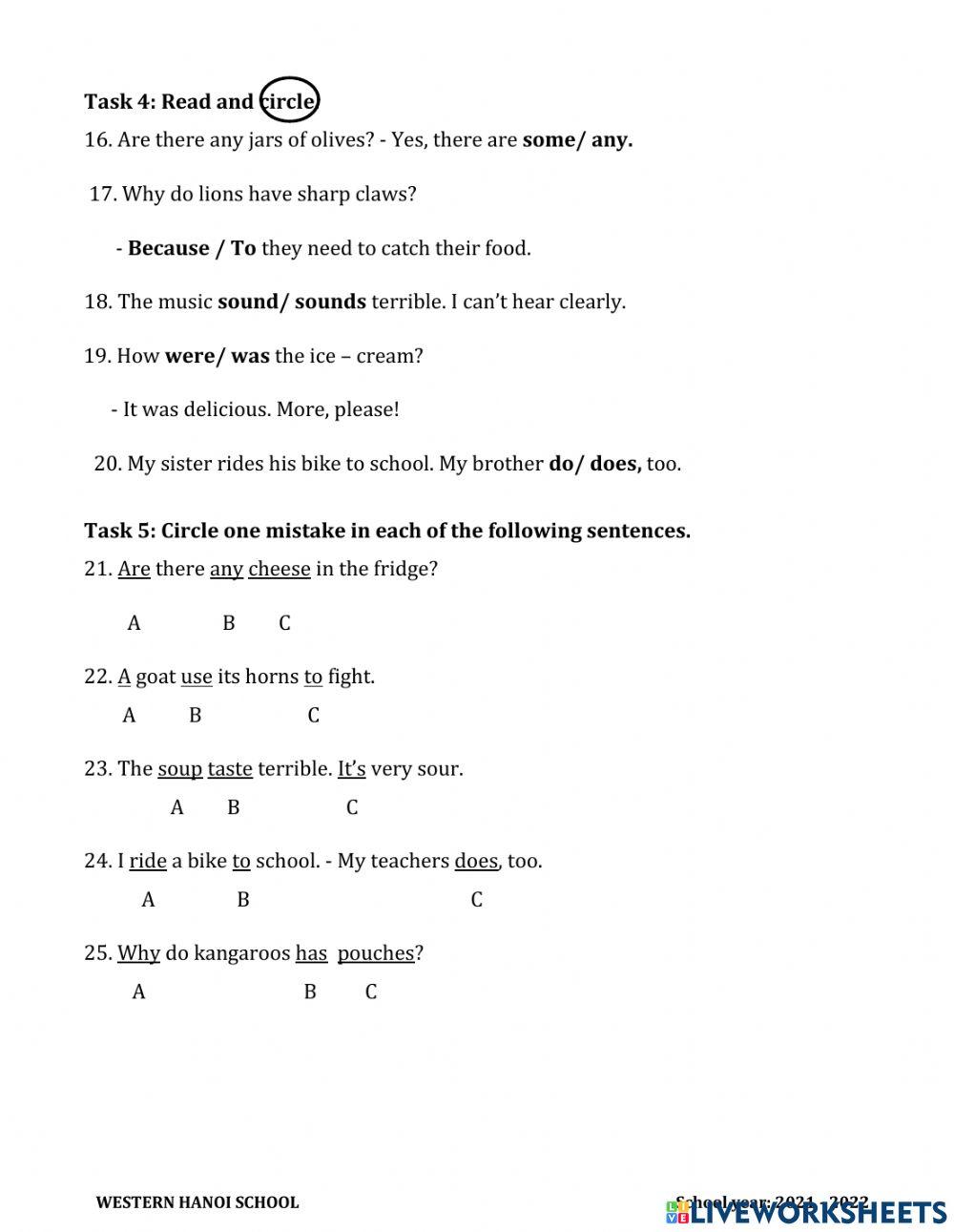 3C- End term test worksheet | Live Worksheets