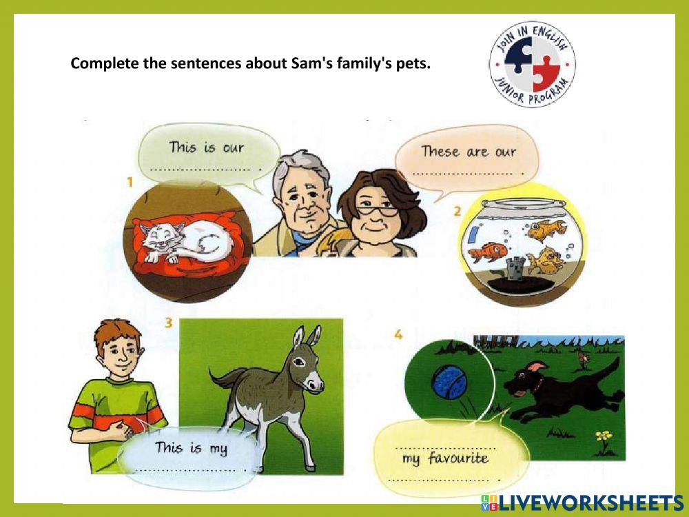 Our families | Free Interactive Worksheets | 2037262