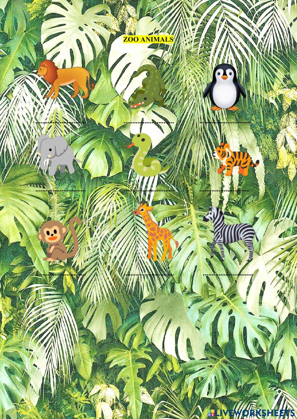 ZOO ANIMALS online exercise for 2 - 6 (Disability Inclusion in the ...