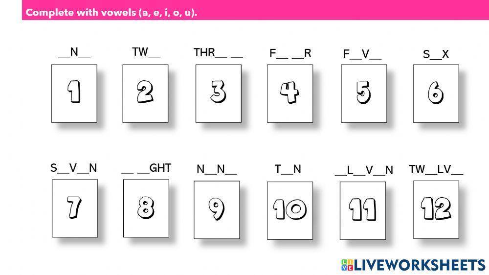 L6 - A5 - Numbers, Writing interactive worksheet | Live Worksheets