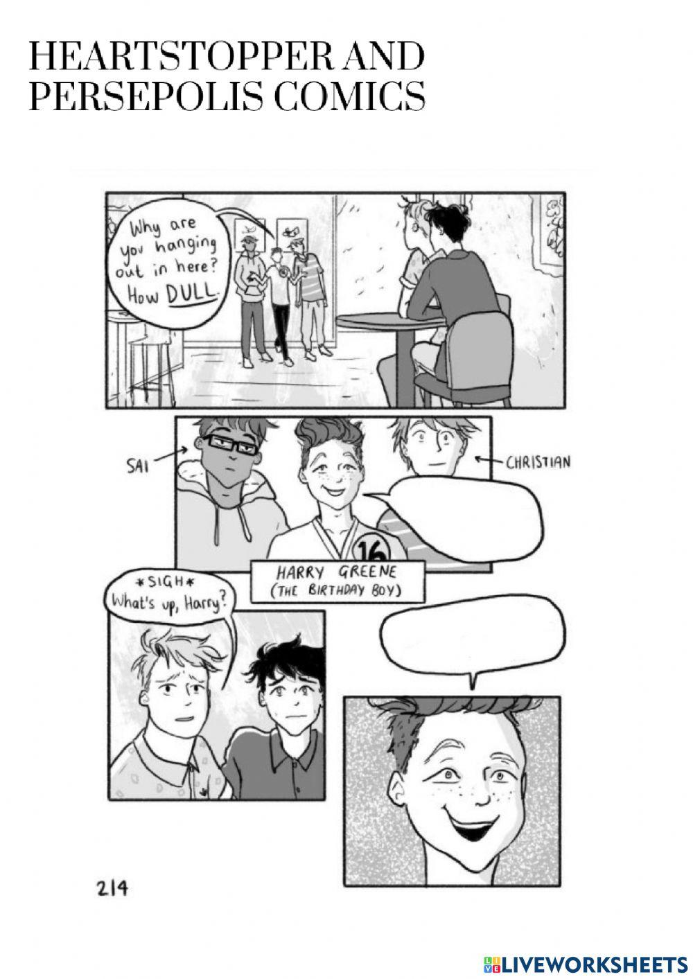 Comic strips online exercise for | Live Worksheets