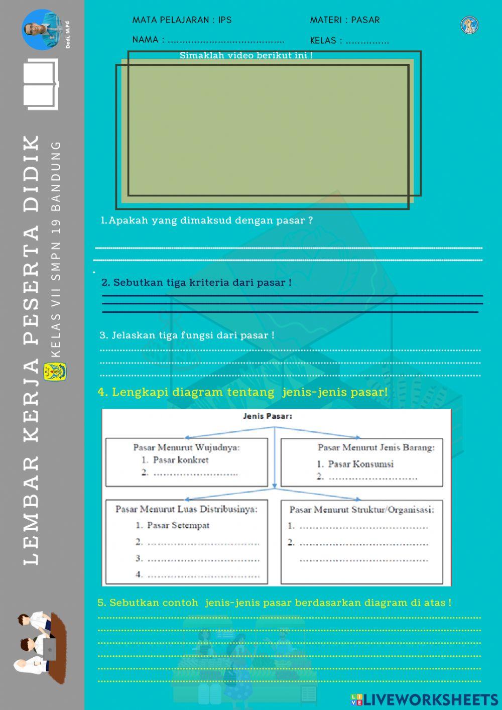 Pasar | Free Interactive Worksheets | 2038190