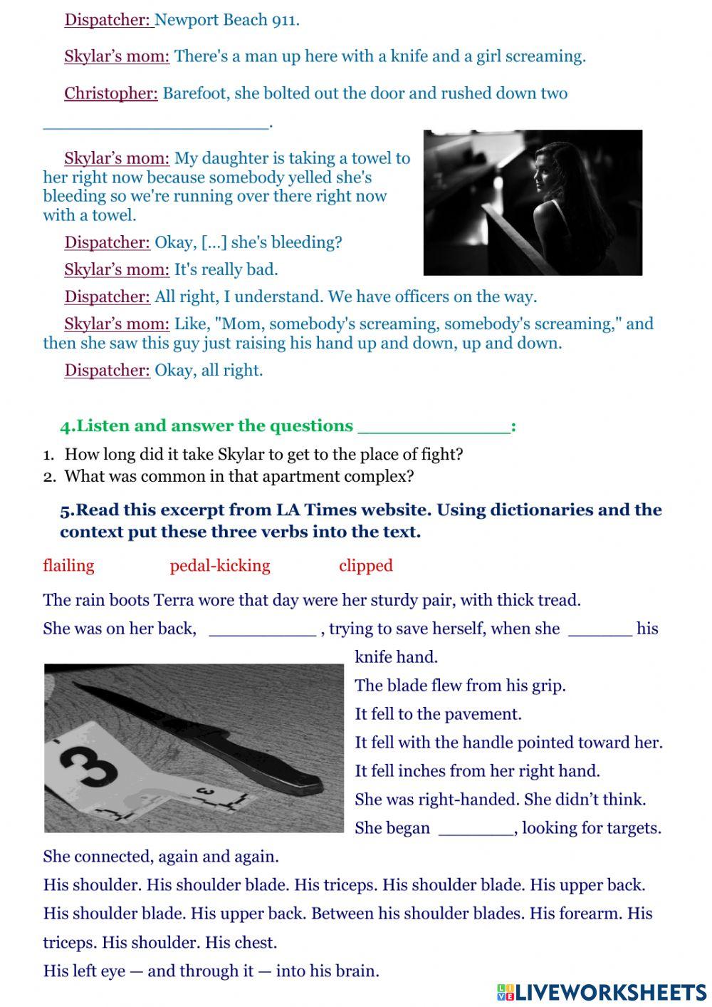 Debra&John 9-2 Trigger Warning worksheet | Live Worksheets