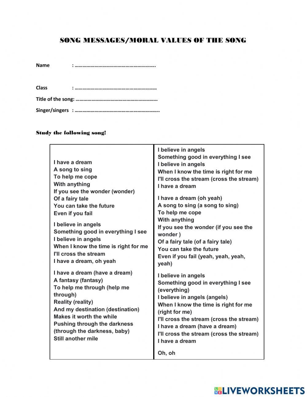 Moral Values of the songs 2039938 | Wilhelmus Siga | Live