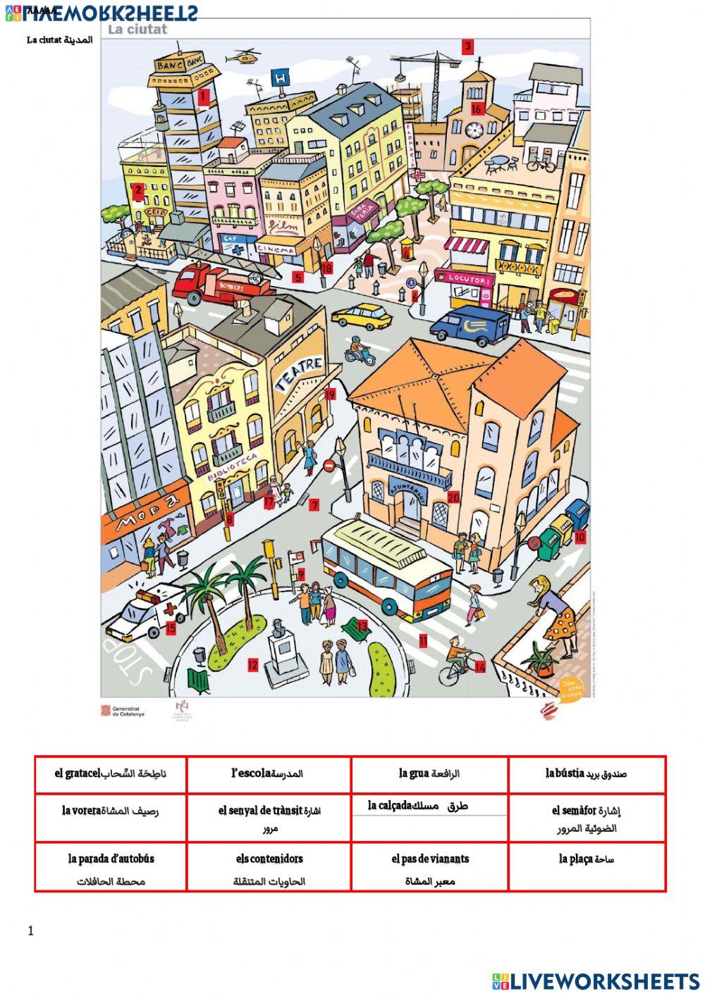 La ciutat المدي… | Free Interactive Worksheets | 2040318