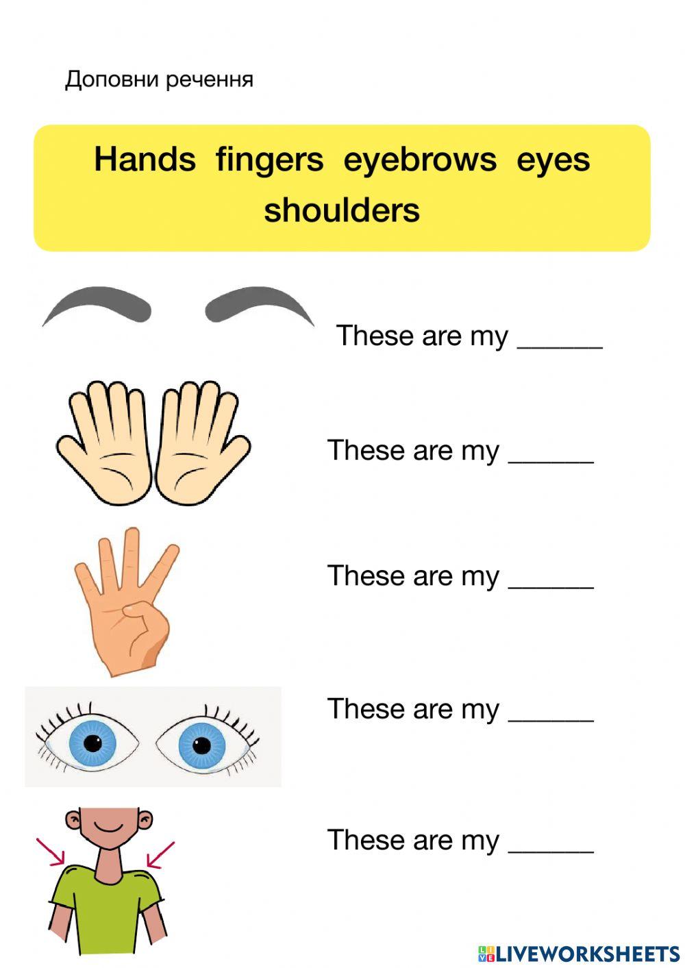 My body online exercise for pre school | Live Worksheets