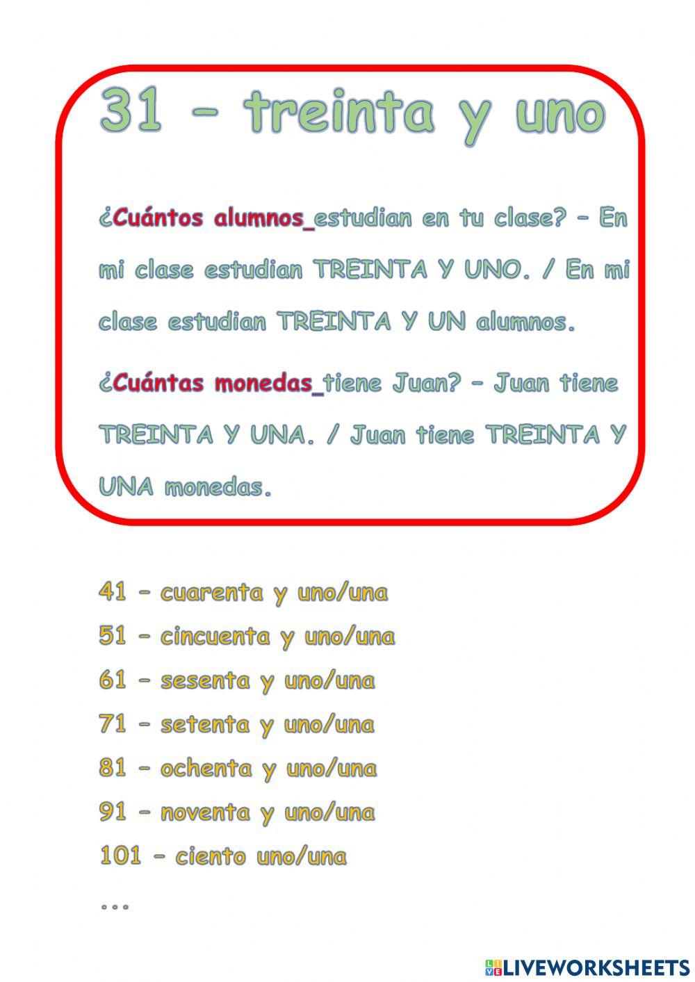 2039475 | Uno | clasesele | LiveWorksheets