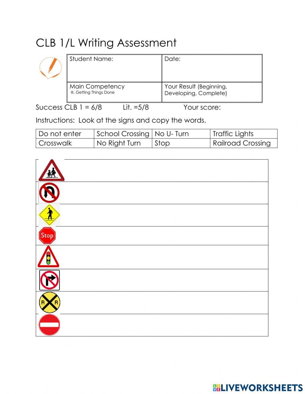 Traffic Signs | Free Interactive Worksheets | 2040942