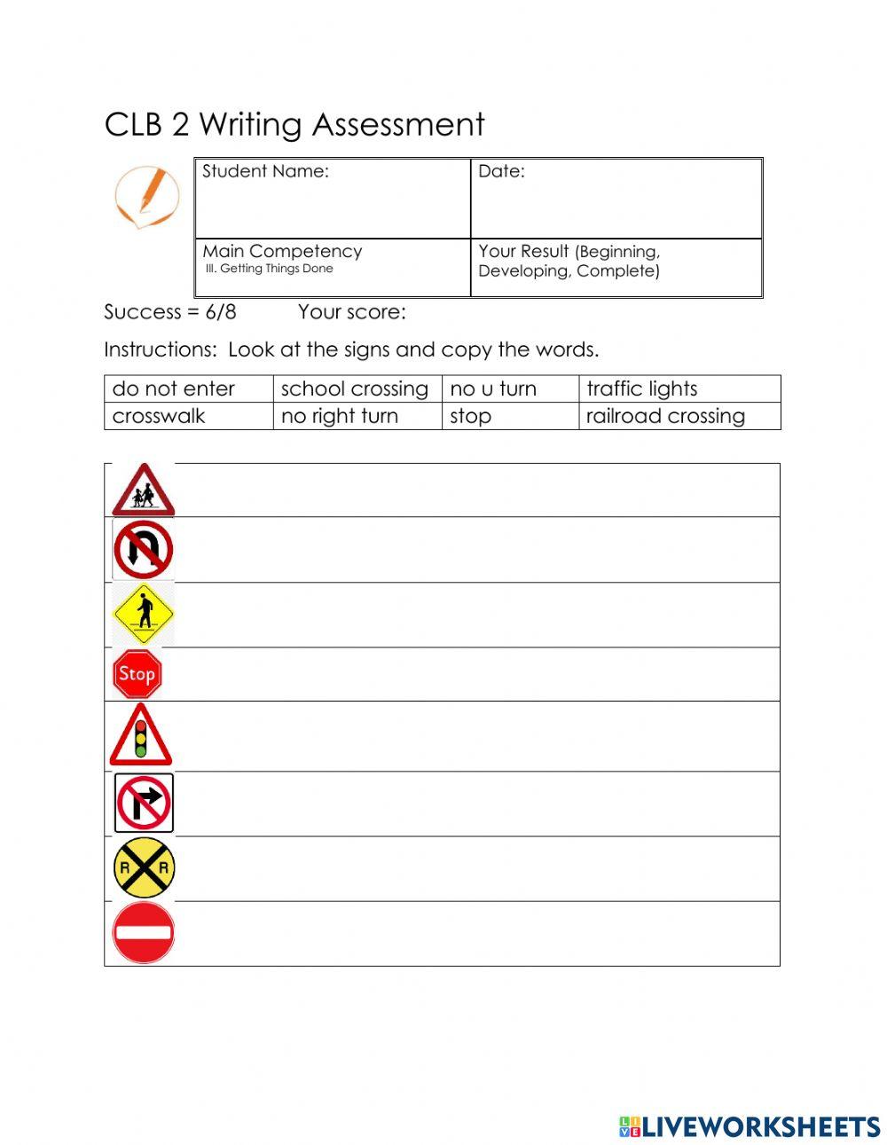 Traffic Signs | Free Interactive Worksheets | 2040978