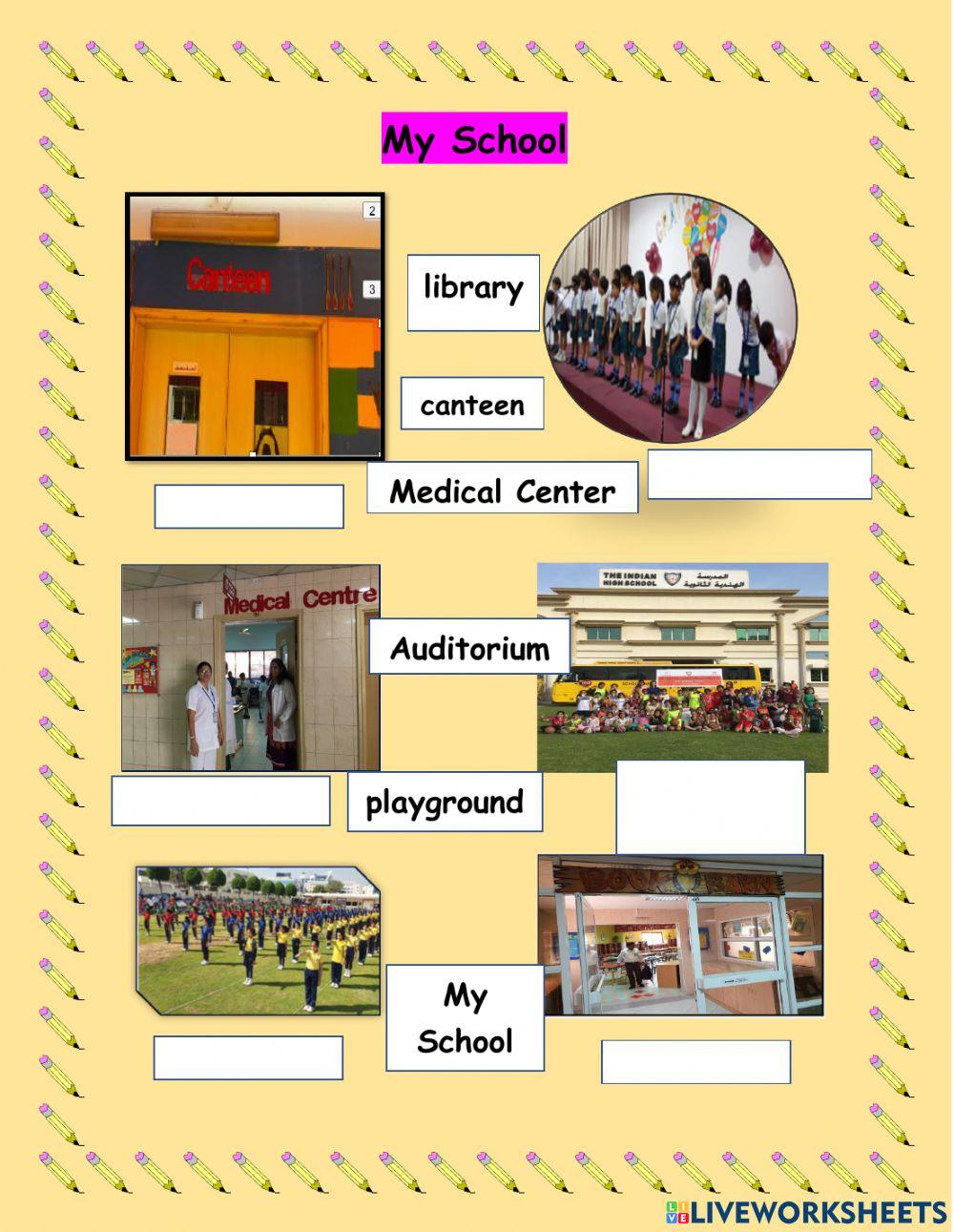 My school online exercise for | Live Worksheets