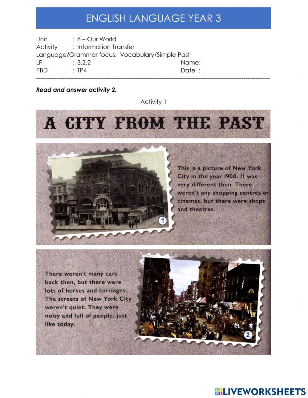 Year 3 - Unit 8 - Reading TP4 worksheet | Live Worksheets