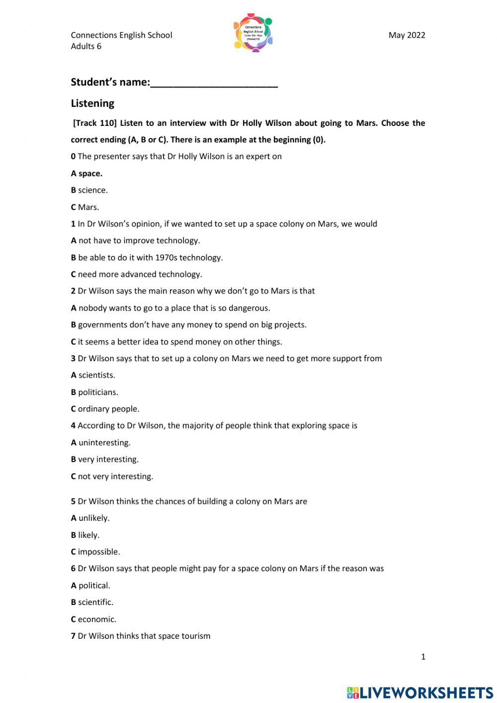 Skill test | Free Interactive Worksheets | 2041306