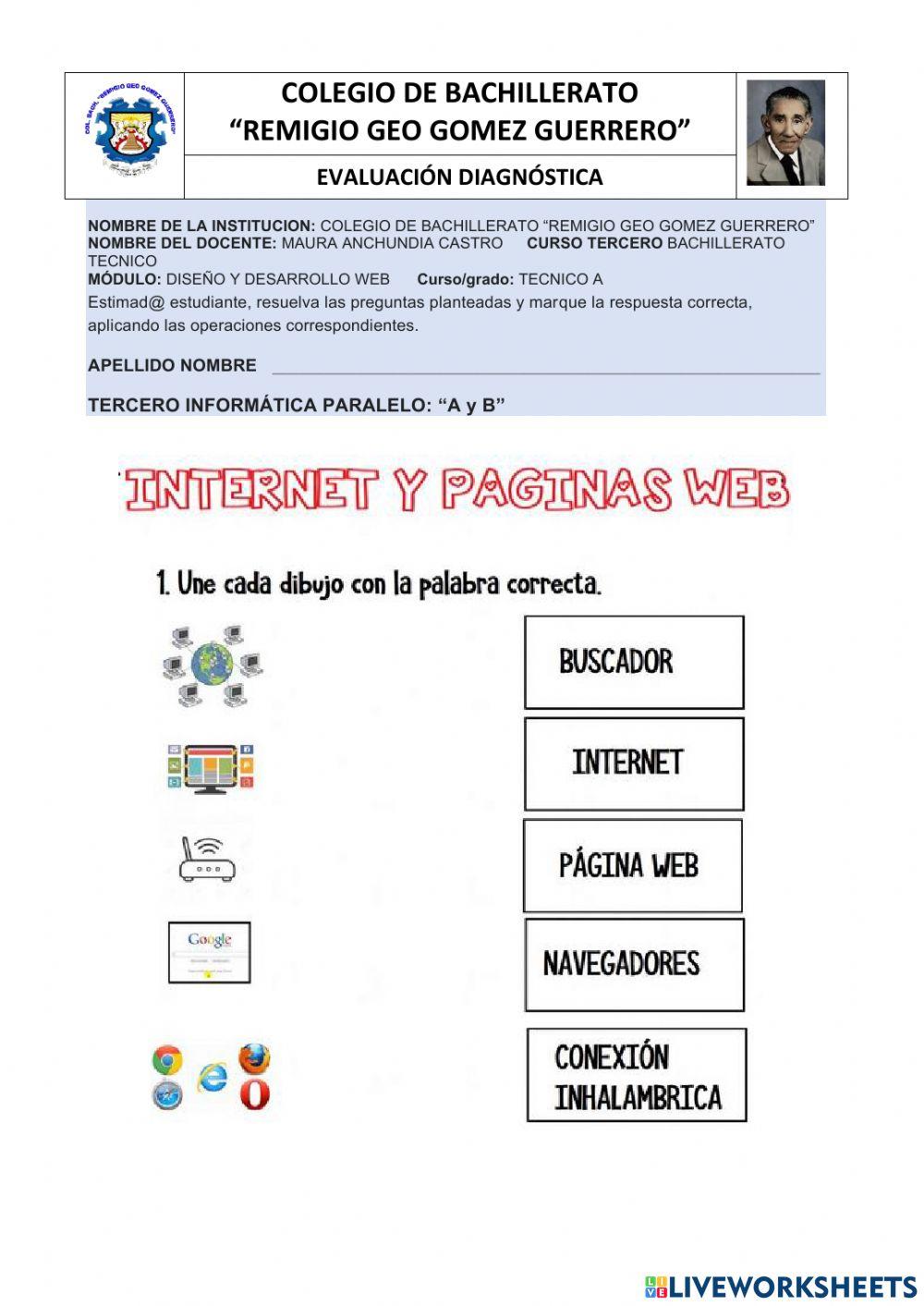 Diseño y deasrr… | Free Interactive Worksheets | 2041333
