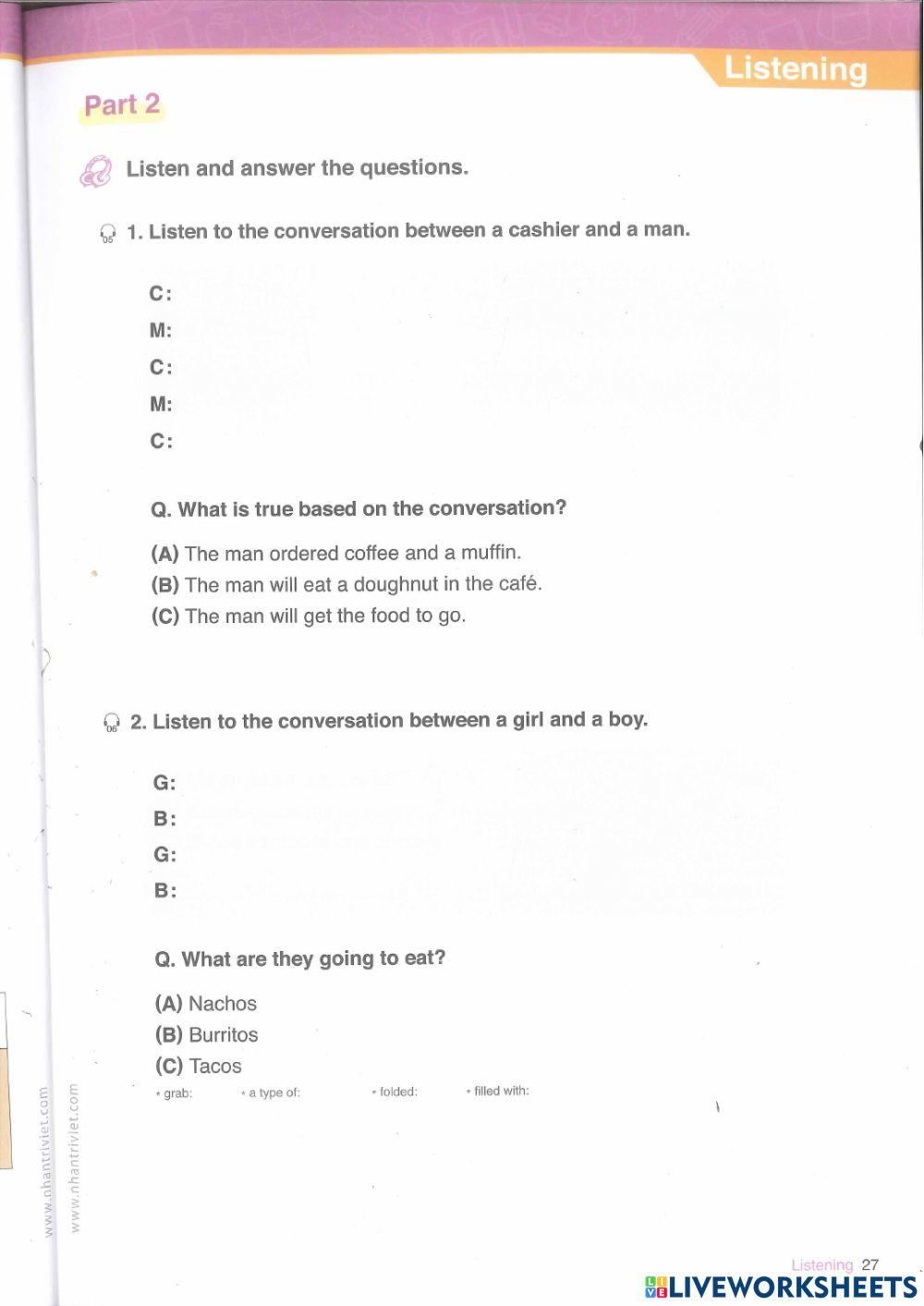 Step 2 book 2 unit 1 listening for here or to go? 2041458
