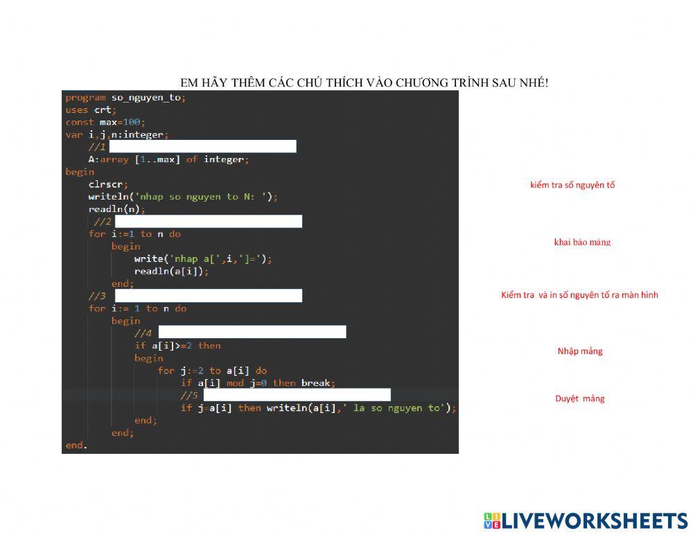 Bai tap tong hop interactive exercise | Live Worksheets