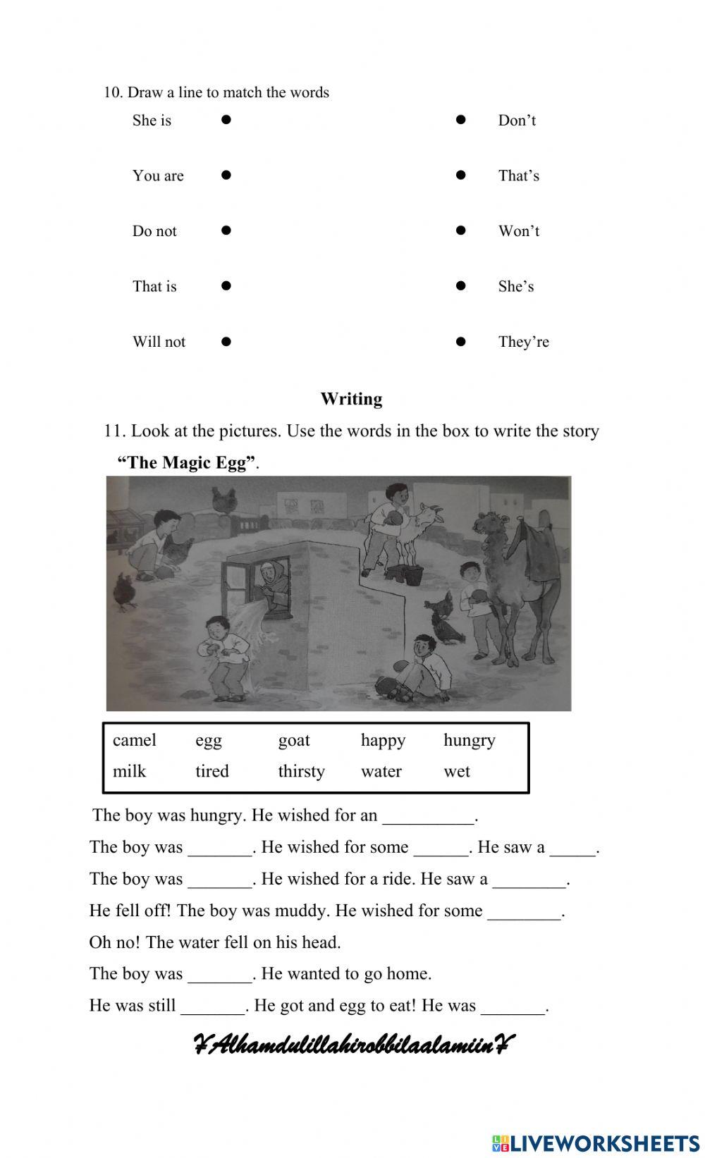 English practice online exercise for Grade 2 | Live Worksheets