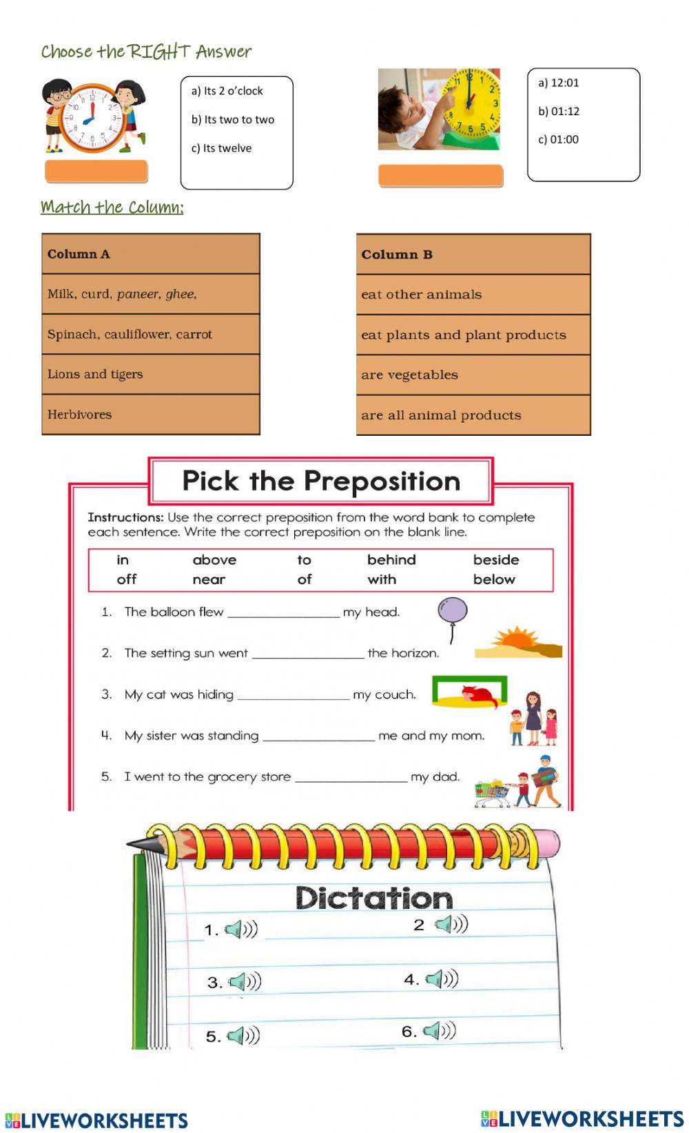2041855 | Preposition | Hania1897 | LiveWorksheets