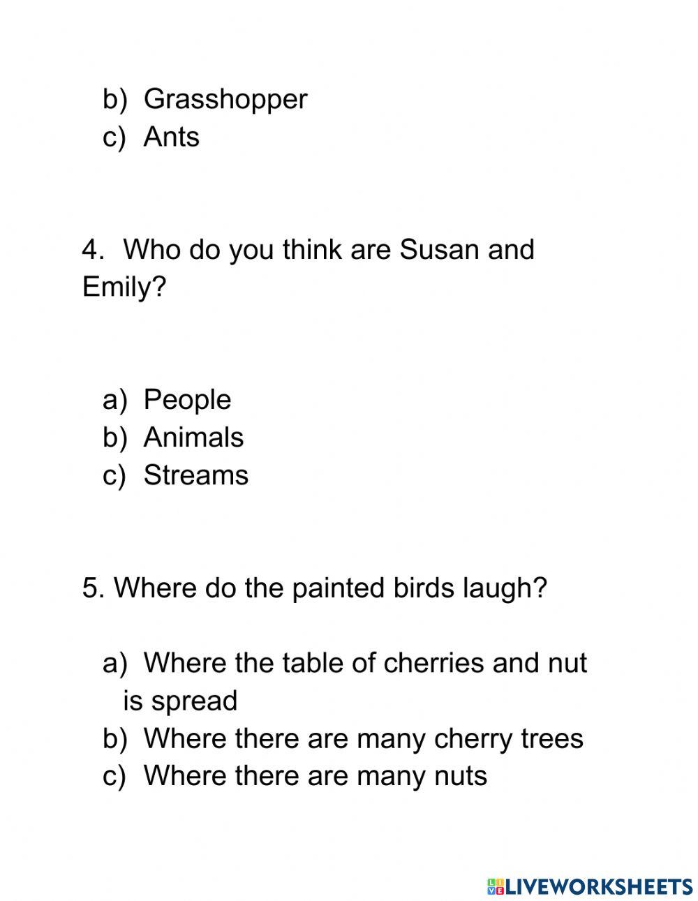 A laughing song worksheet | Live Worksheets