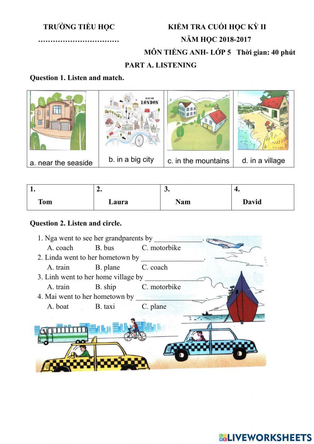 2042424 | English 5 FINAL TEST TERM 2 | Nhu100197