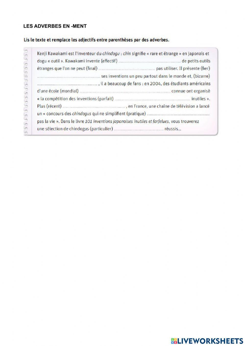 5336003 | LES ADVERBES EN -MENT | BATIRTZE CABELLO OTXOA