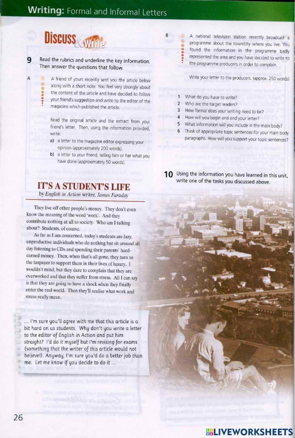 C1 - C2 WRITING… | Free Interactive Worksheets | 5336087