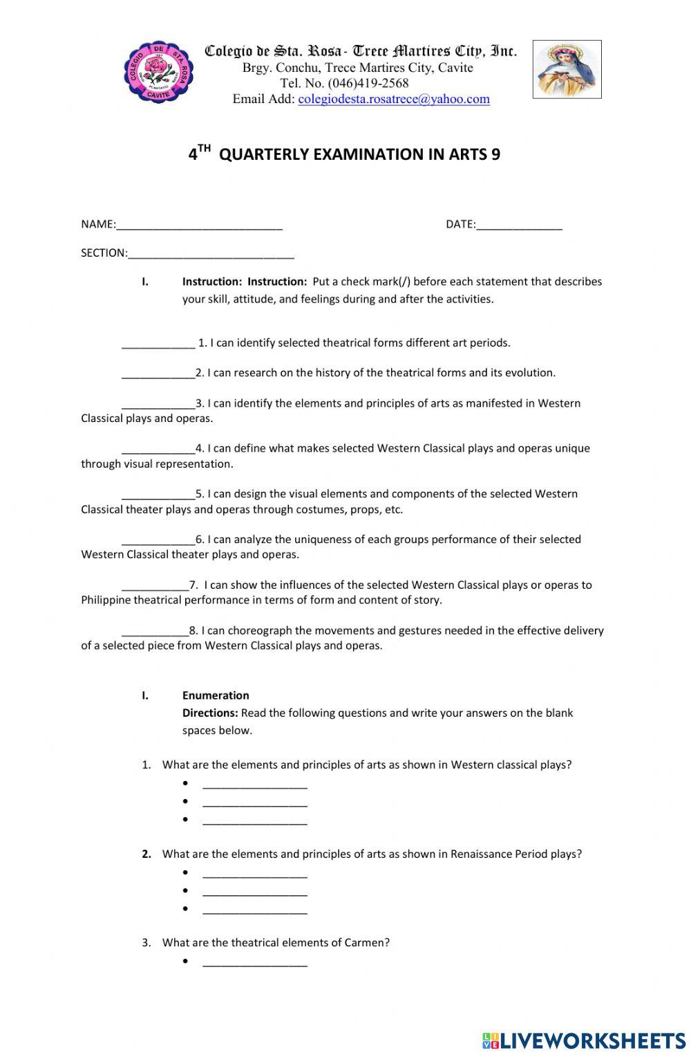 4thq 2018740 | tmpu14 | Live Worksheets