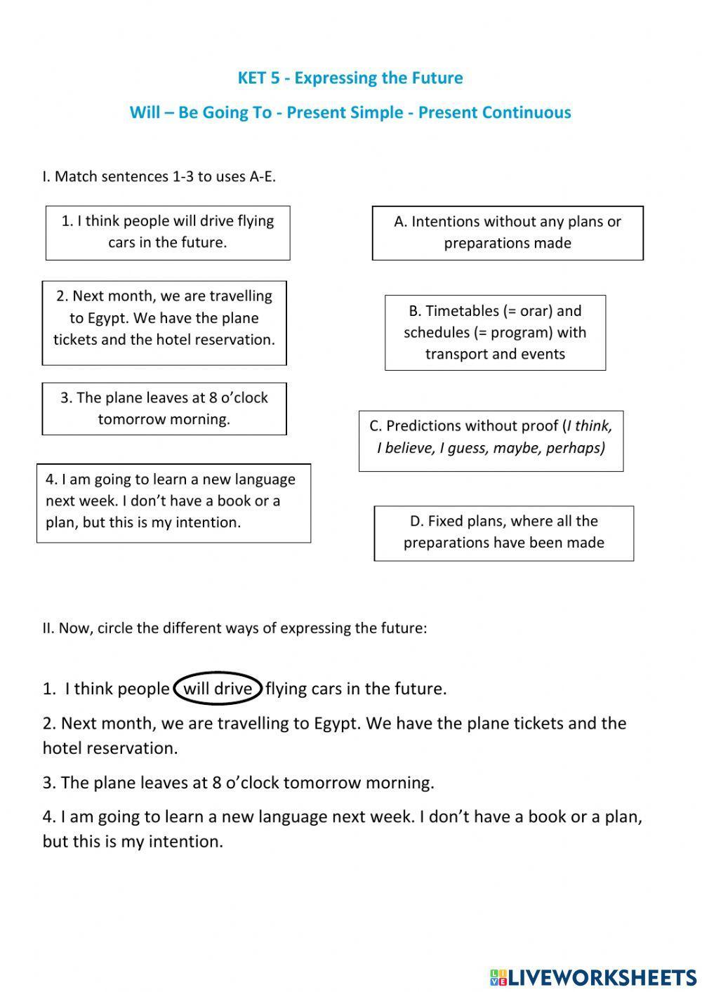 KET 5 - Express… | Free Interactive Worksheets | 2019276