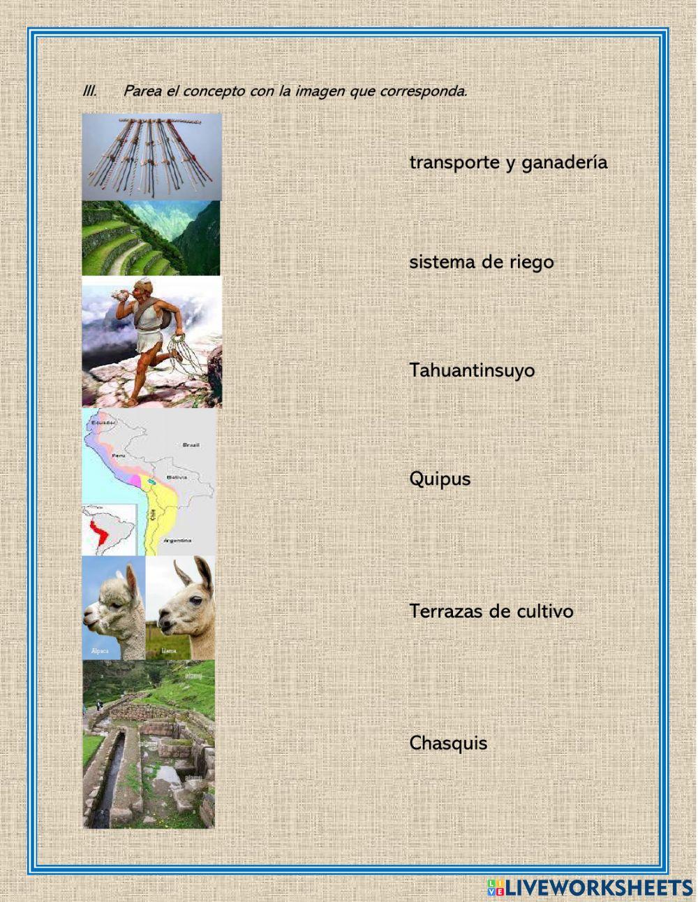 2019591 | Los incas | Ednaliz Caribe | LiveWorksheets