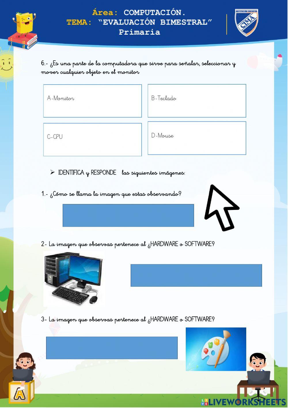 EVALUACION BIMESTRAL 2° online exercise for | Live Worksheets