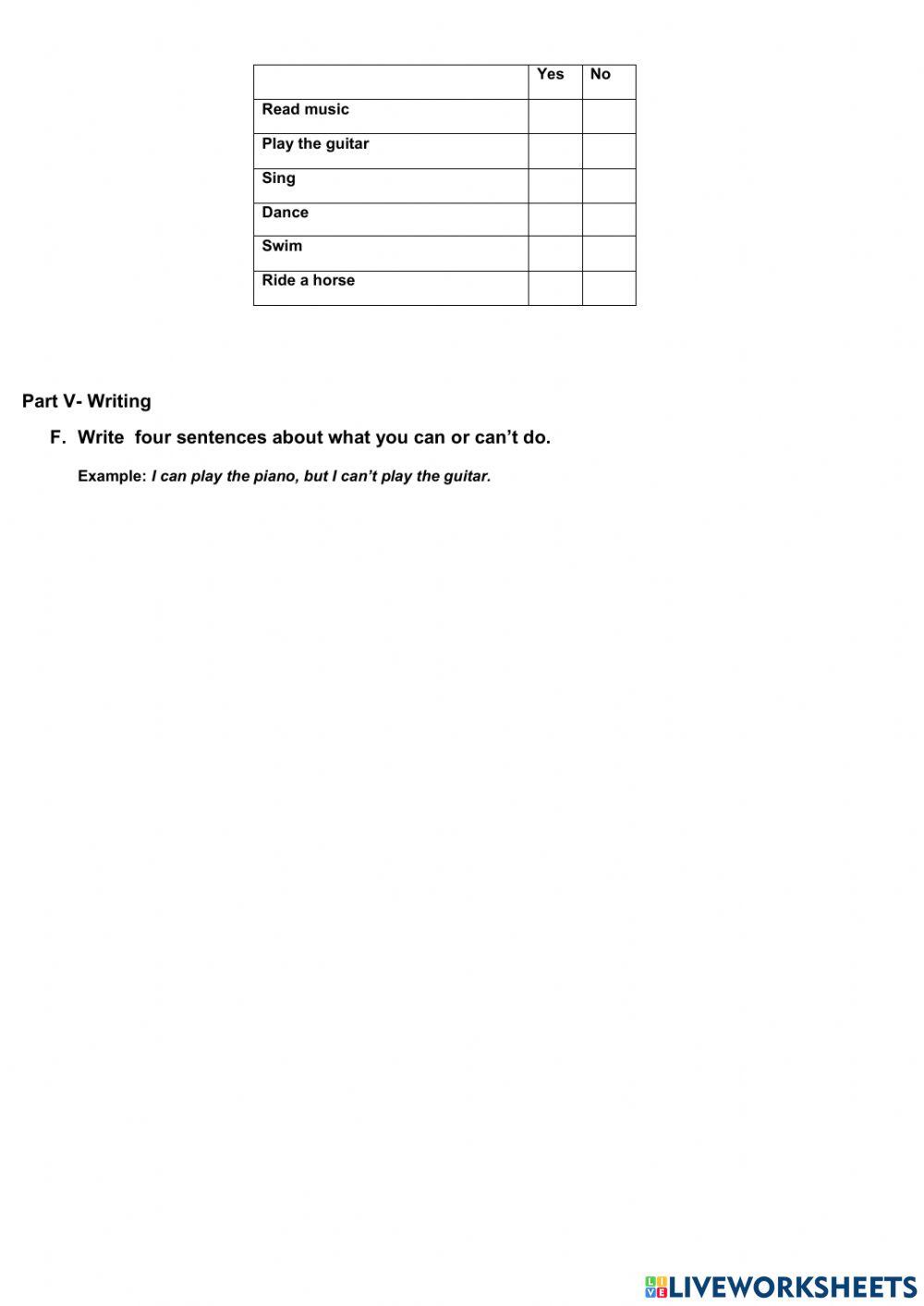OYM 4 Quiz 1 worksheet | Live Worksheets
