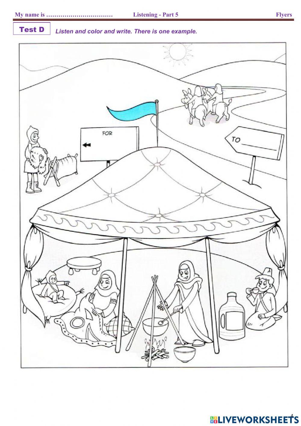 Flyers – Listening Part 5 – Test D online exercise for | Live Worksheets