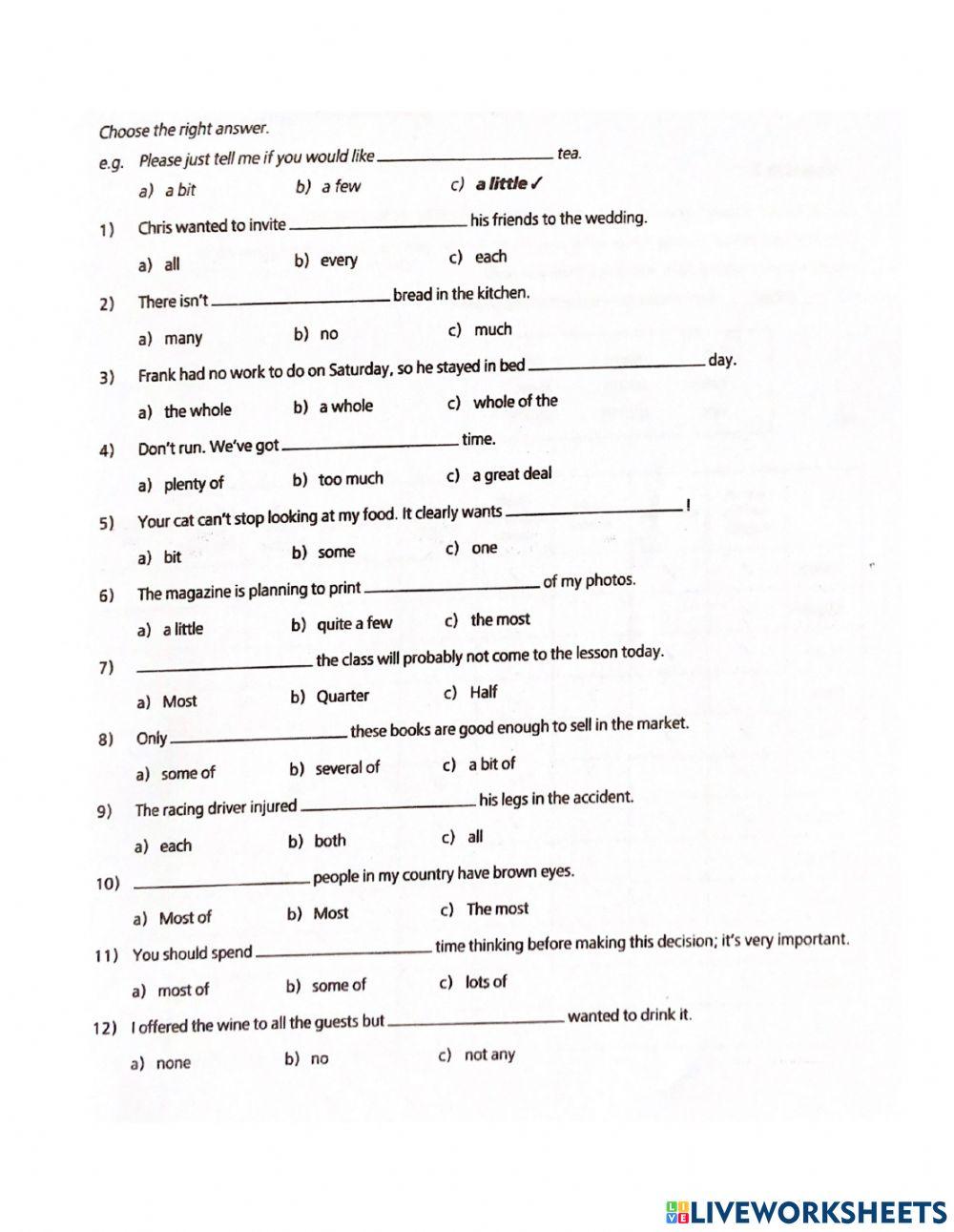 3587594 | quantity words | Olhaiv000 | LiveWorksheets