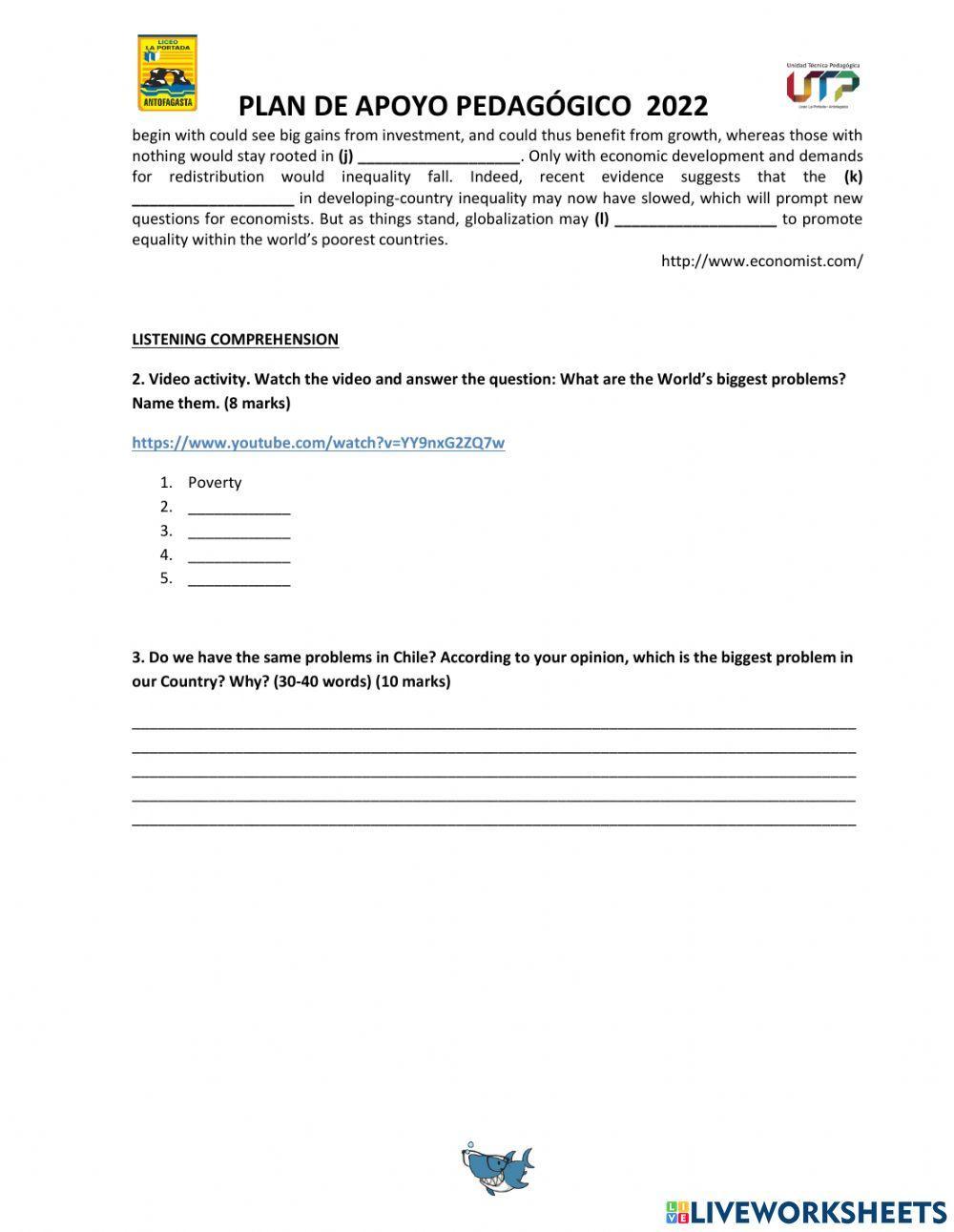 Globalization interactive worksheet for second level | Live Worksheets