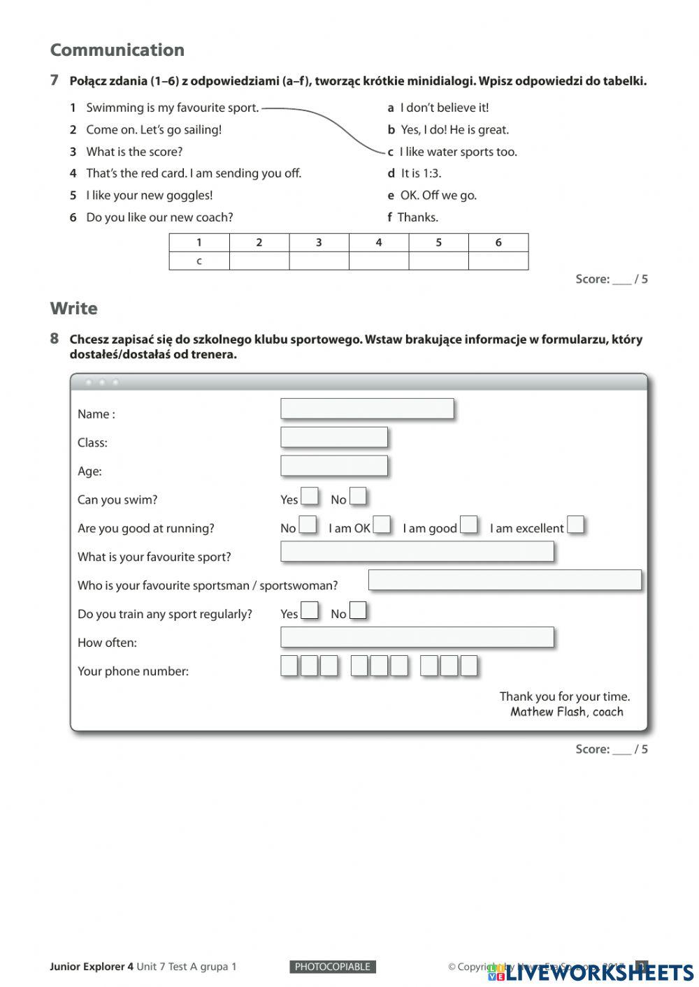 Junior Explorer… | Free Interactive Worksheets | 6875874