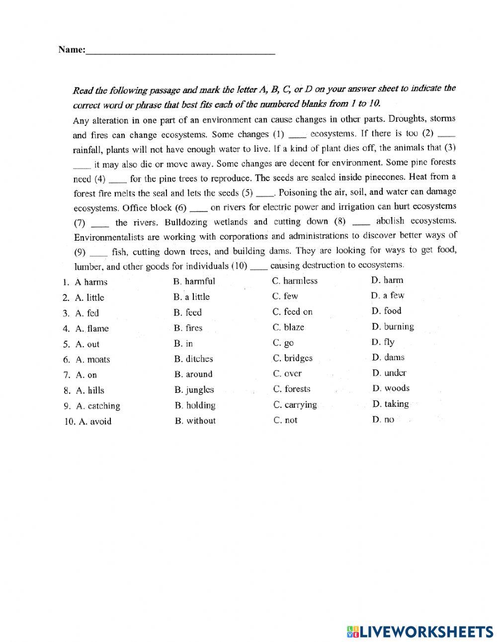 Practice online exercise for 9 | Live Worksheets