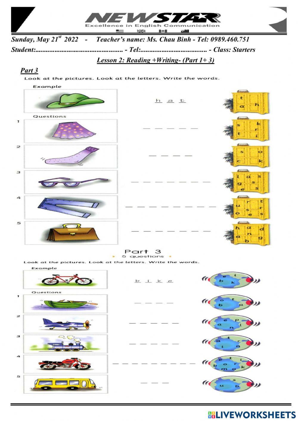 Lesson 2 online pdf worksheet | Live Worksheets
