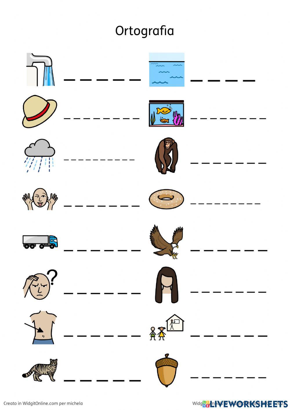 Parole miste worksheet | Live Worksheets