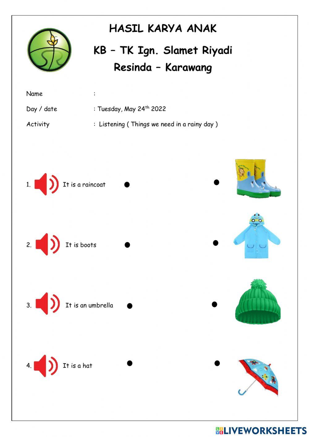 PG Rain Worksheet online exercise for | Live Worksheets