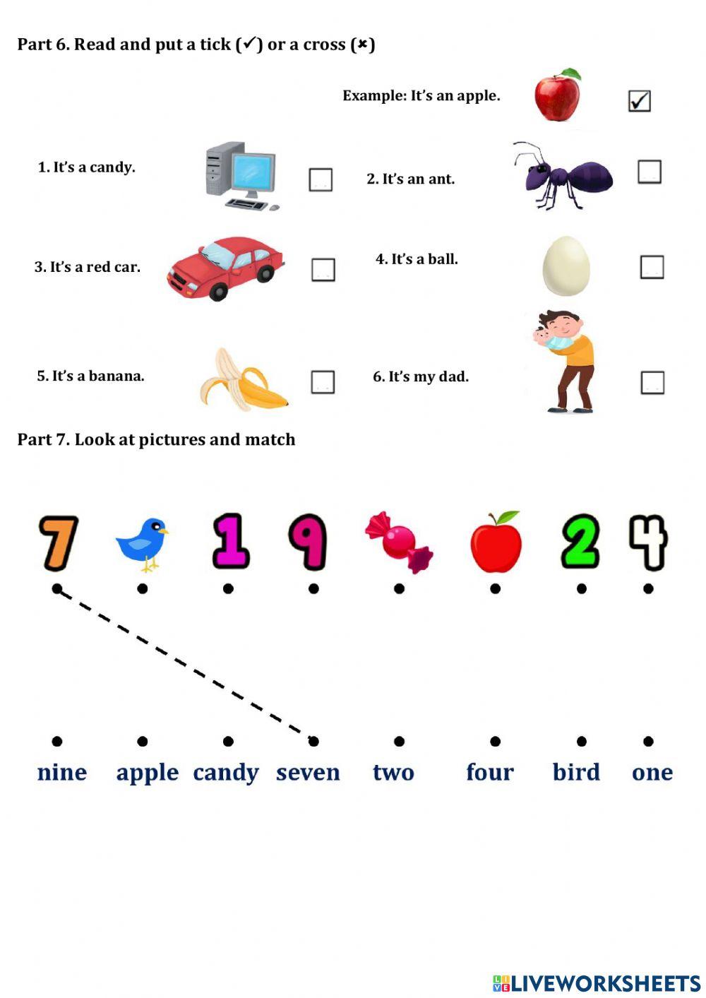 Final test unit1-3 let's start worksheet | Live Worksheets