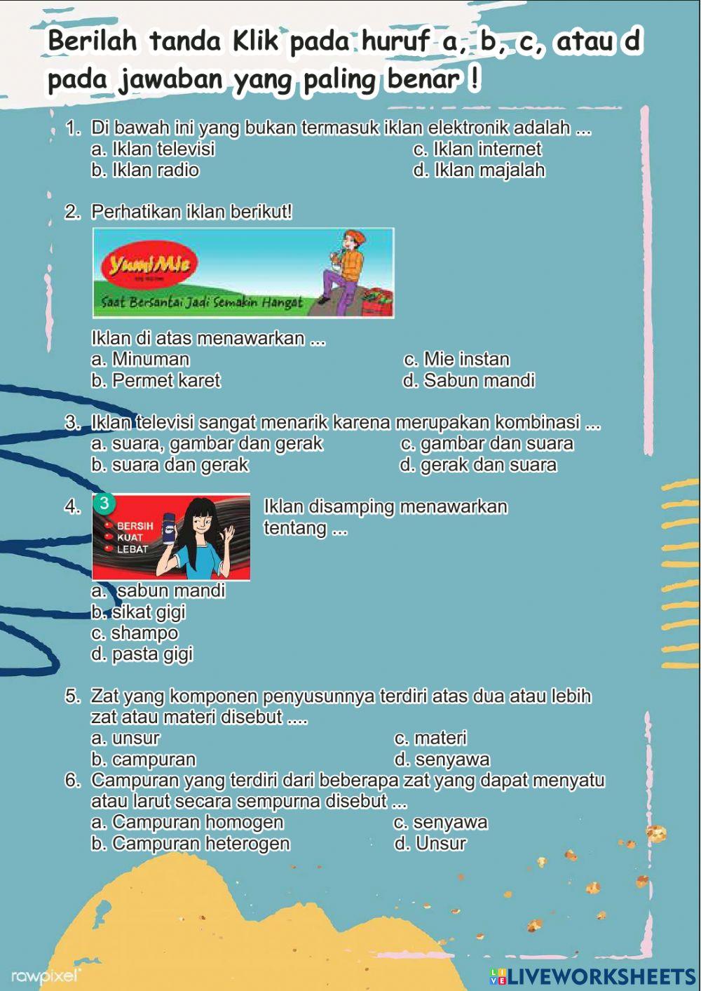 Lkpd tema 9 st 2 pb 5 kls 5 worksheet | Live Worksheets