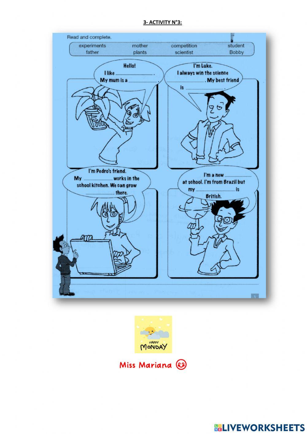 Pedro's project | Free Interactive Worksheets | 2046394