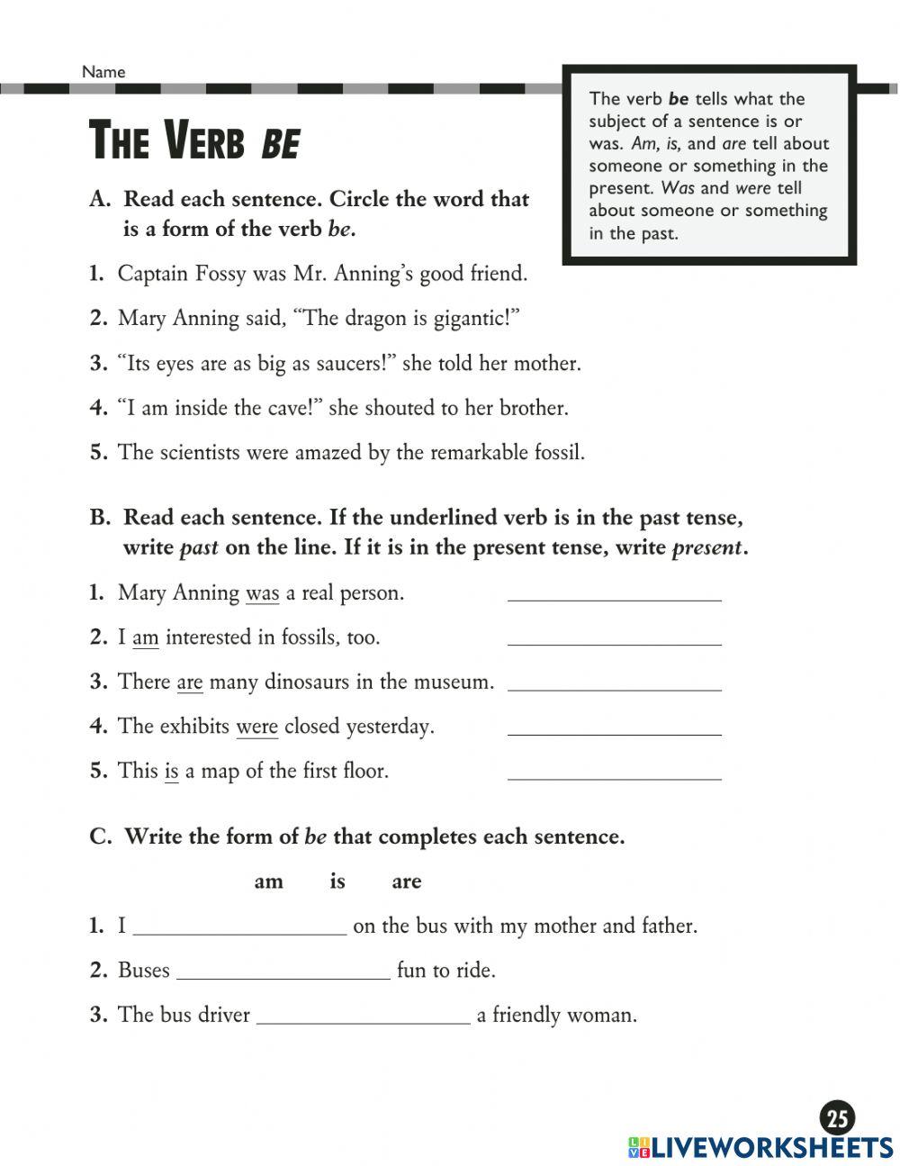 Grammar Practice worksheet for 3 | Live Worksheets