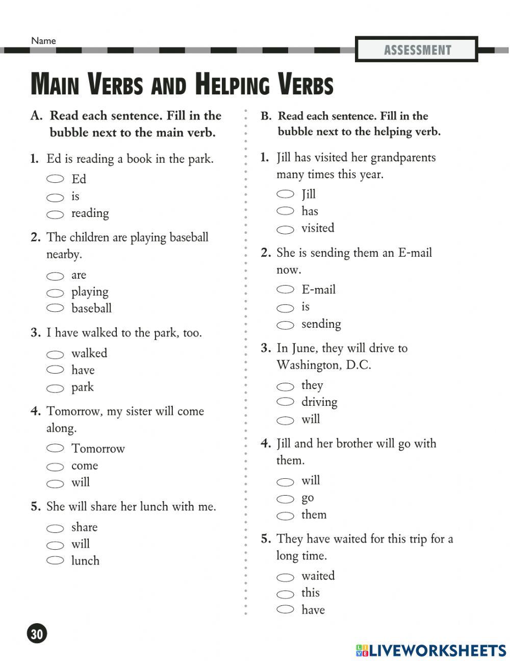 Grammar Practice worksheet for 3 | Live Worksheets