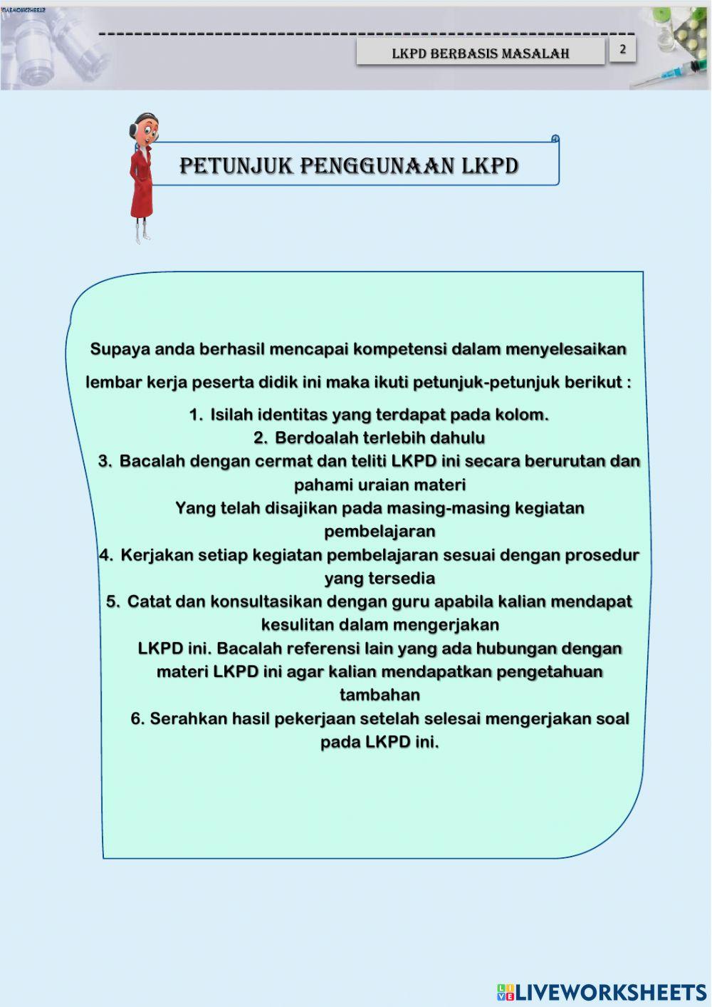 E-lkpd perubahan lingkungan interactive worksheet | Live Worksheets